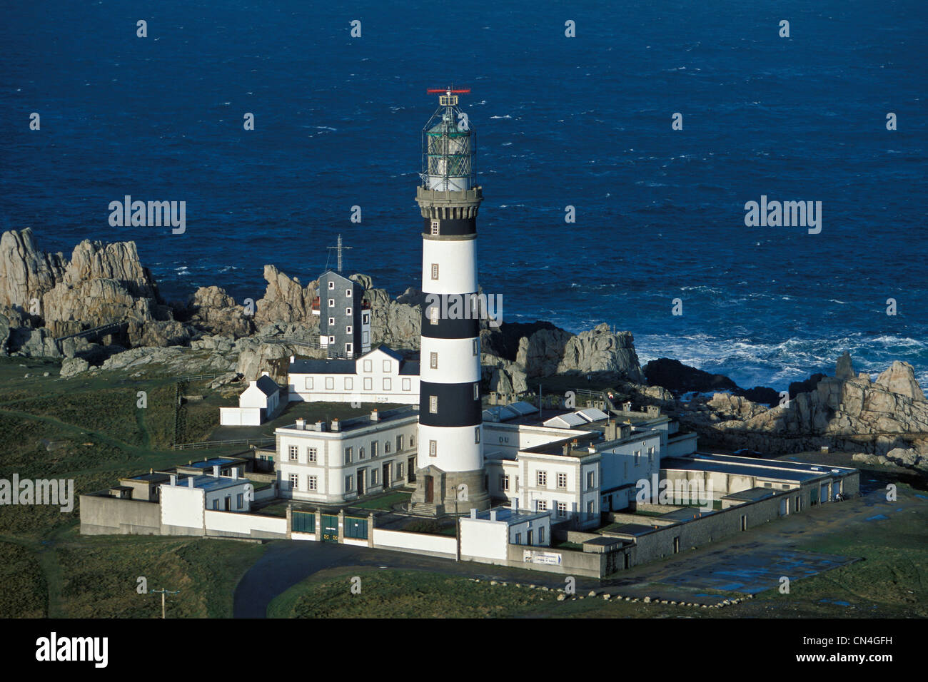 France, Finistere, Ile d'Ouessant, Creach lighthouse, the most powerful ...