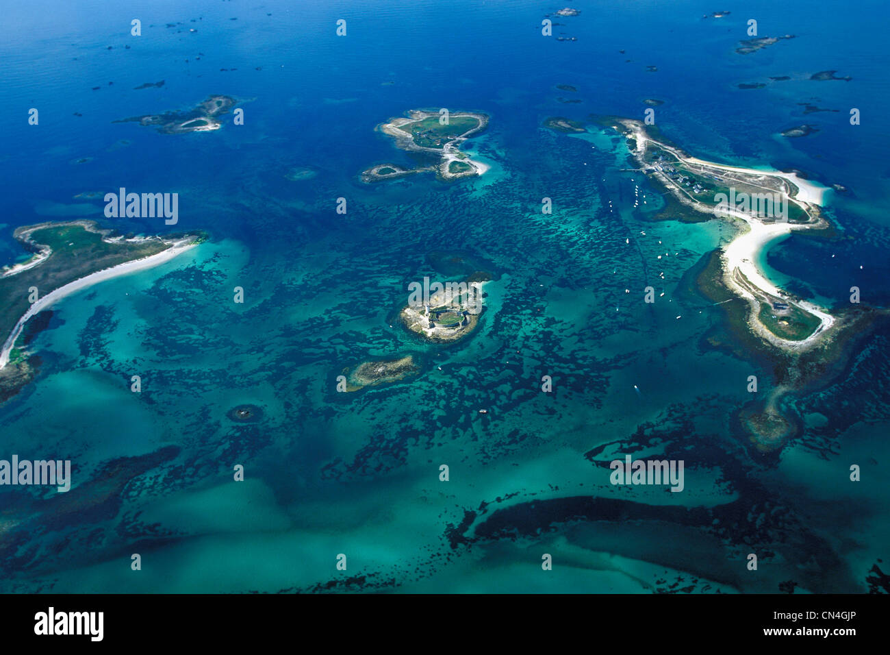 France, Finistere, La Foret Fouesnant, Archipel des Glenan (Glenan ...