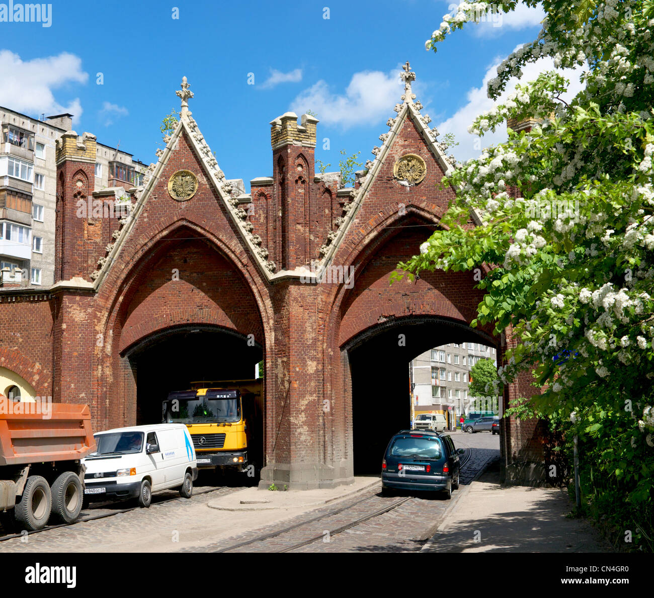 Brandenburg Gate. Kaliningrad Stock Photo - Alamy
