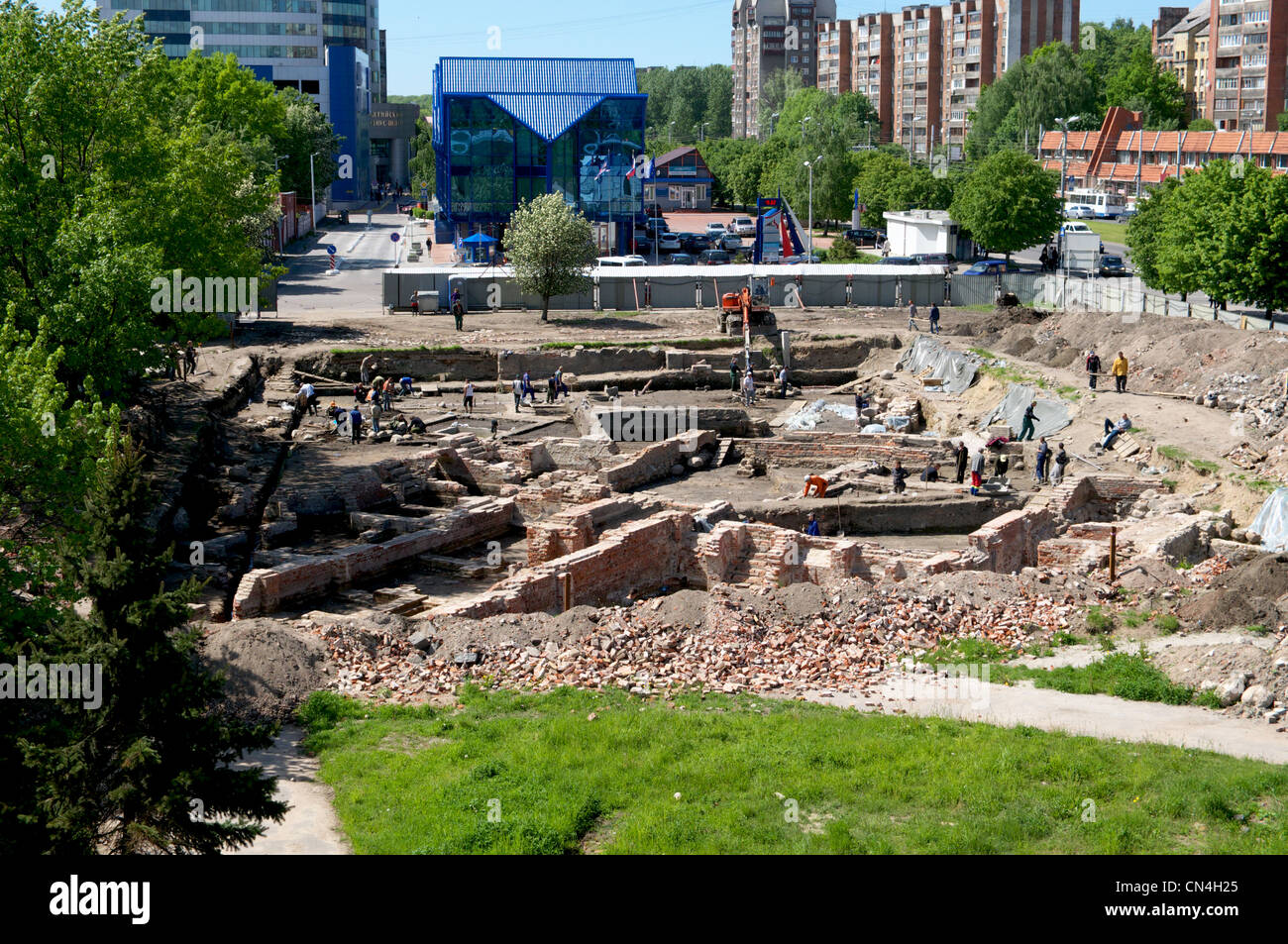 Archaeological excavations in the center of Kaliningrad Stock Photo - Alamy