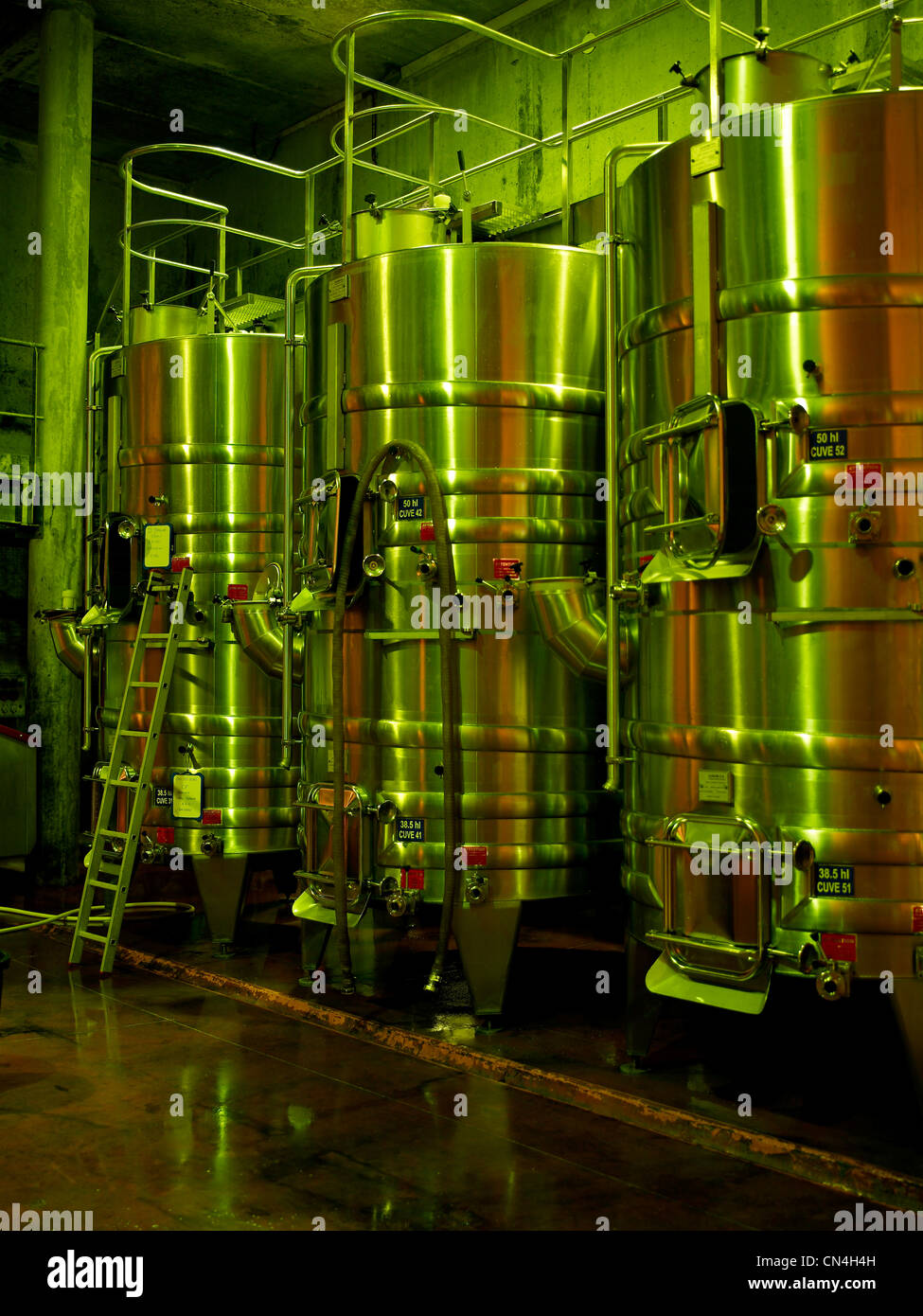 Margeon lights wine wine vats hi-res stock photography and images - Alamy