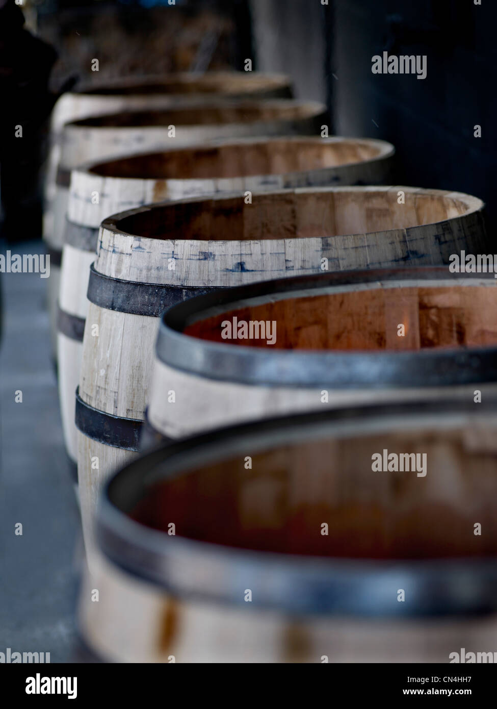 France, Cote d'Or, Beaune, feature: the Cooperage, Tricolored Fire ...