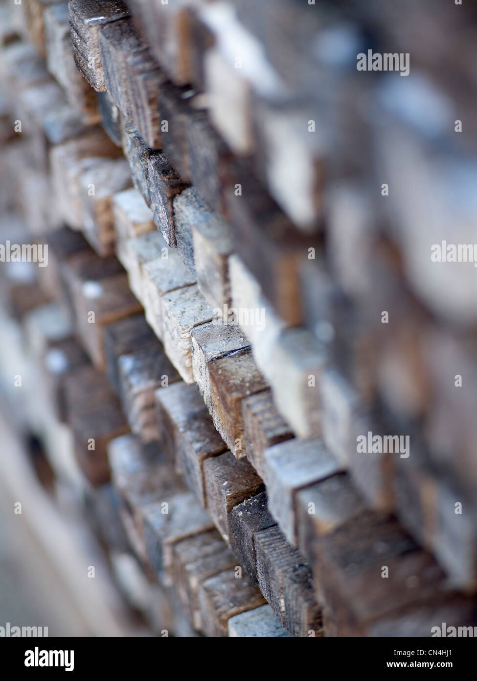 France, Cote d'Or, Beaune, feature: the Cooperage, Tricolored Fire ...
