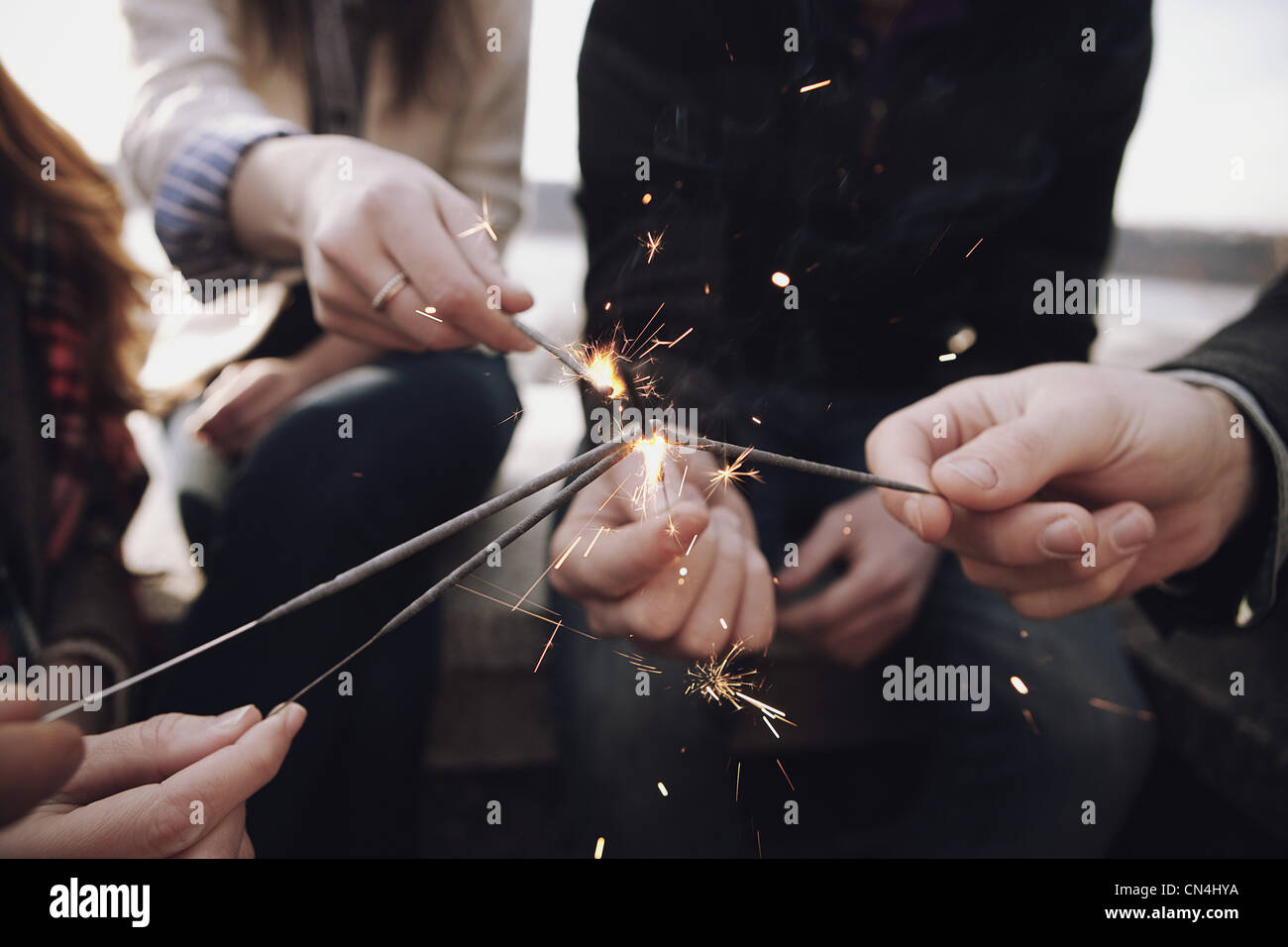 Sparklers bonfire night hi-res stock photography and images - Alamy