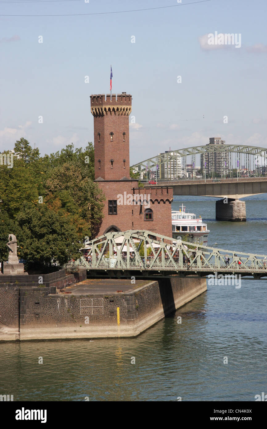 The Malakoff Tower at the Rheinauhafen (Rheinau harbor) in Cologne ...