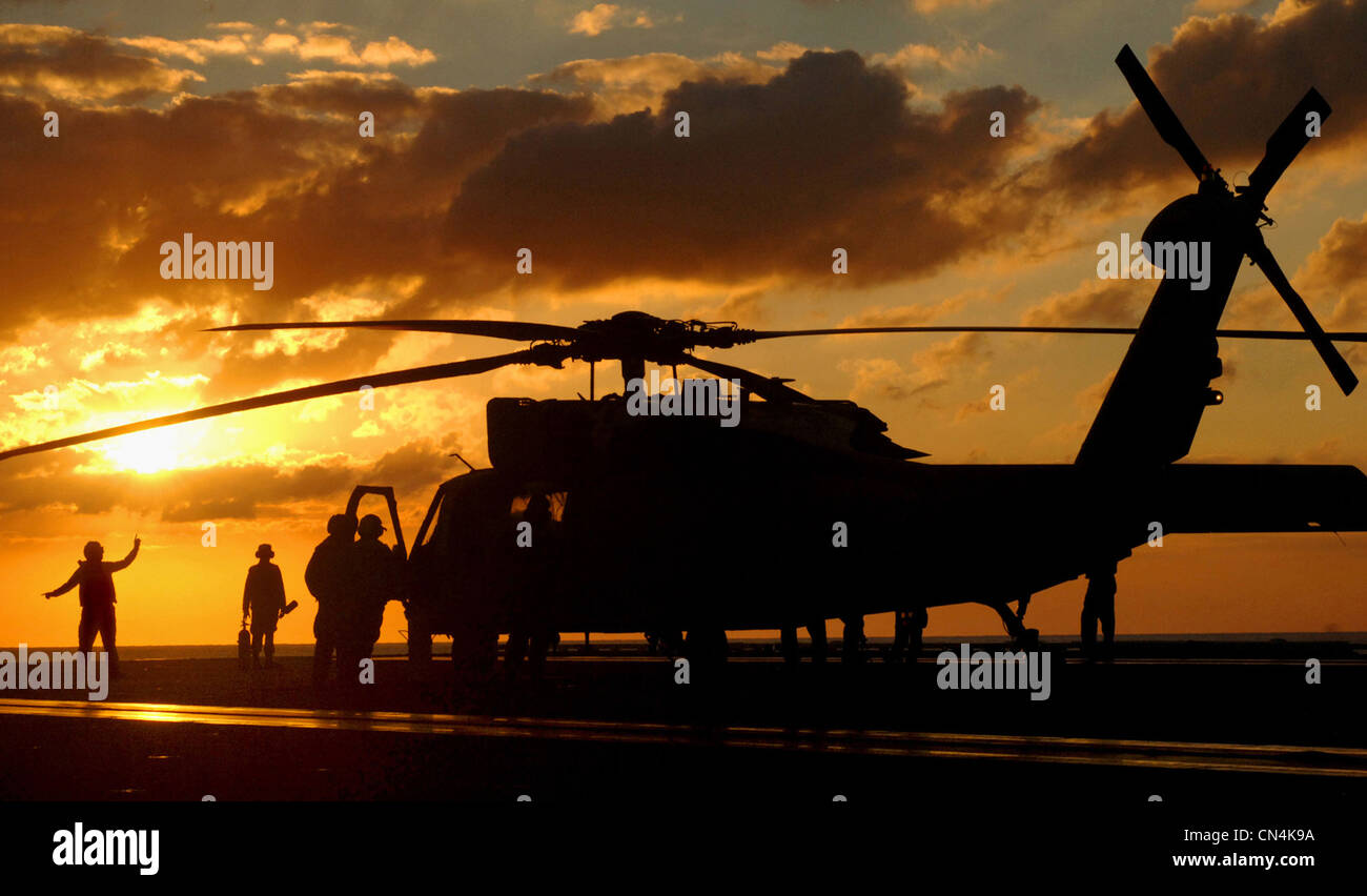 MH-60S Seahawk helicopter sunset Stock Photo - Alamy