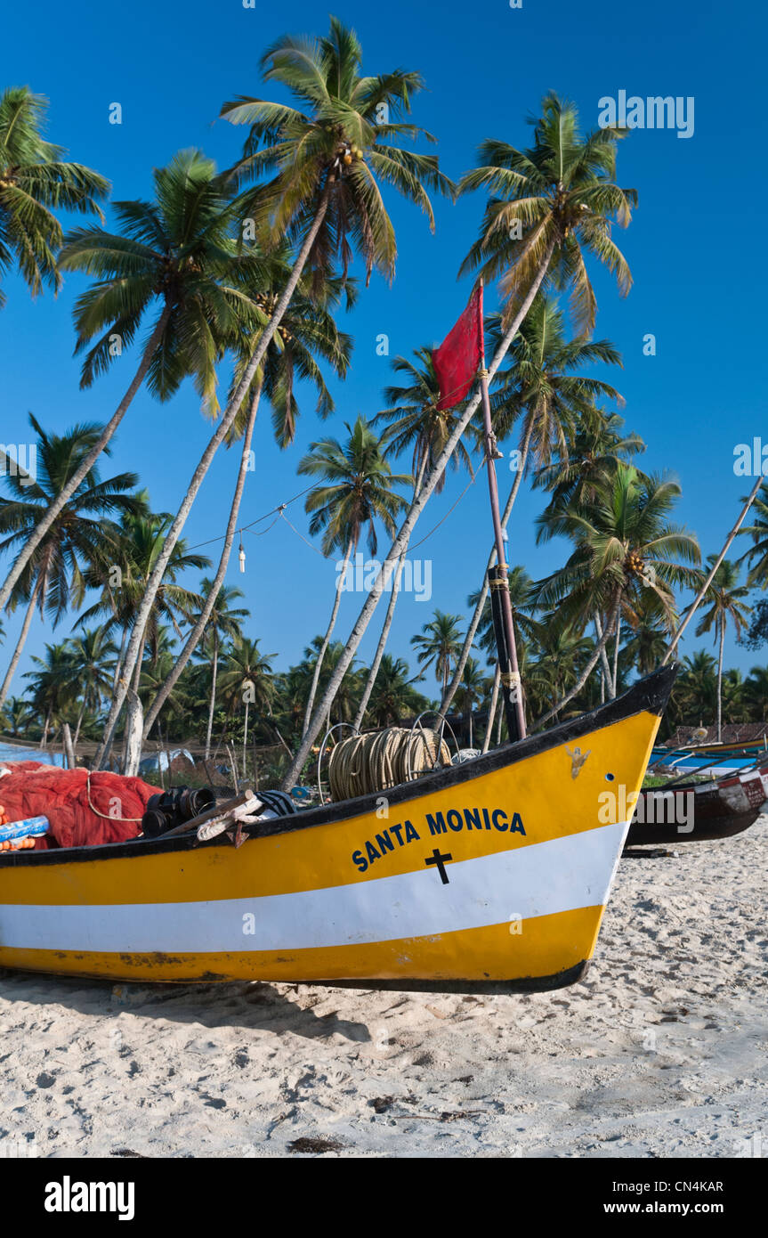 Fishing boats Colva Beach Goa India Stock Photo - Alamy