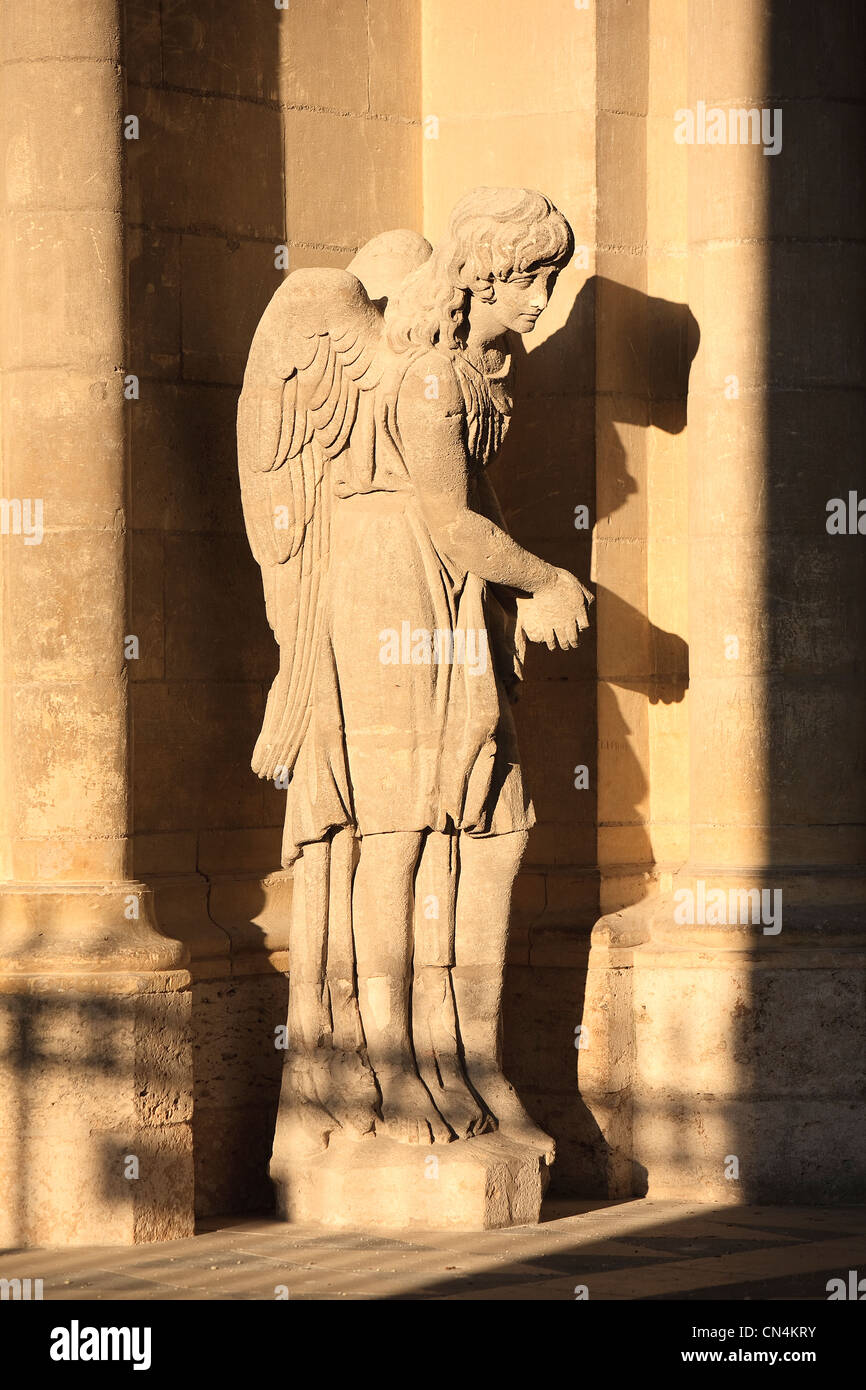 France, Loiret, Orleans, statue of an angel, Ste Croix cathedral'un ...