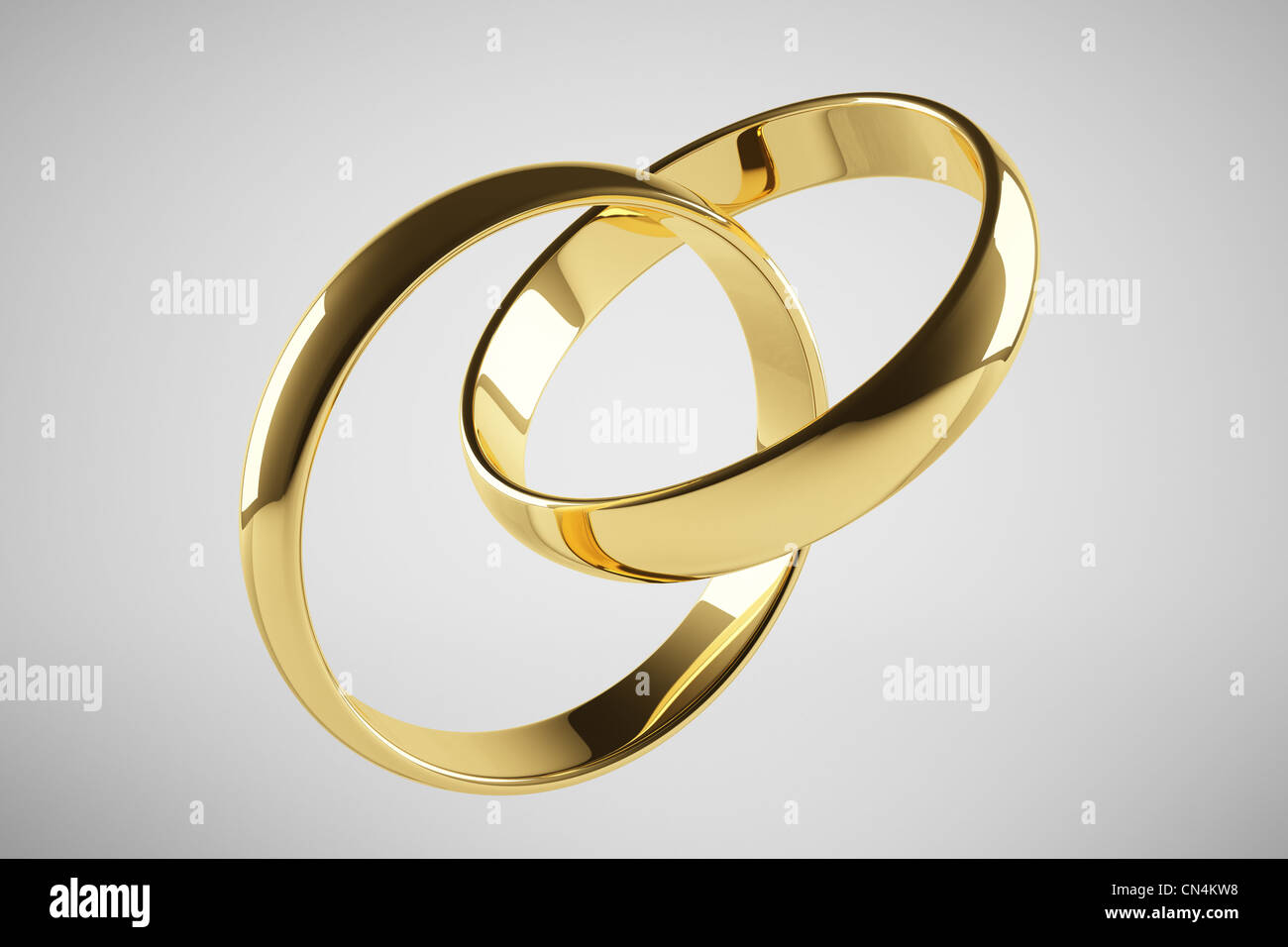 3d rendering golden wedding ring Stock Photo - Alamy