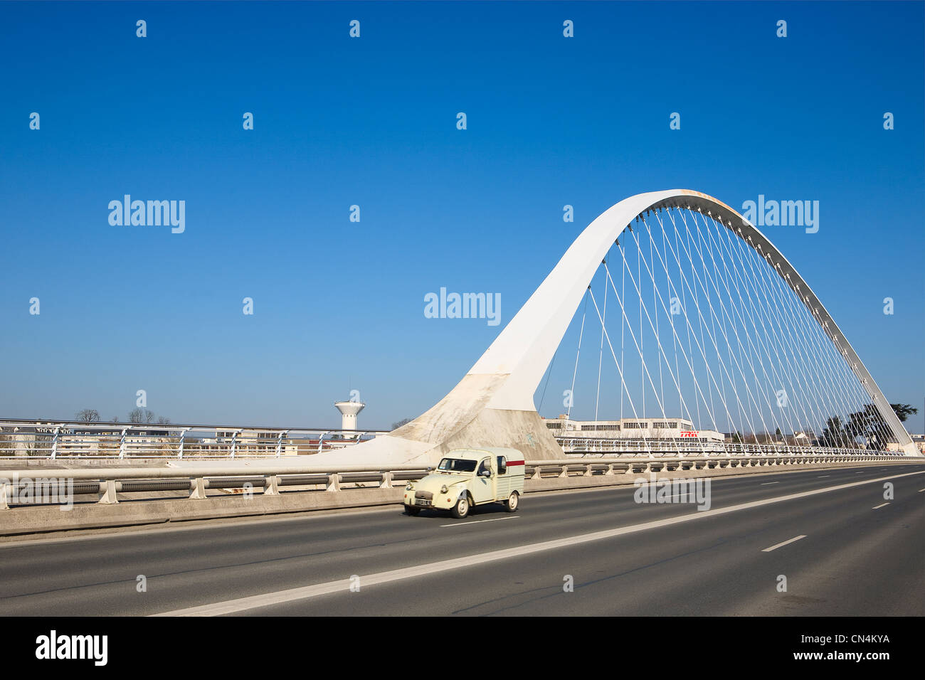 France, Loiret, Orleans, bridge of Europe over the Loire river Stock ...