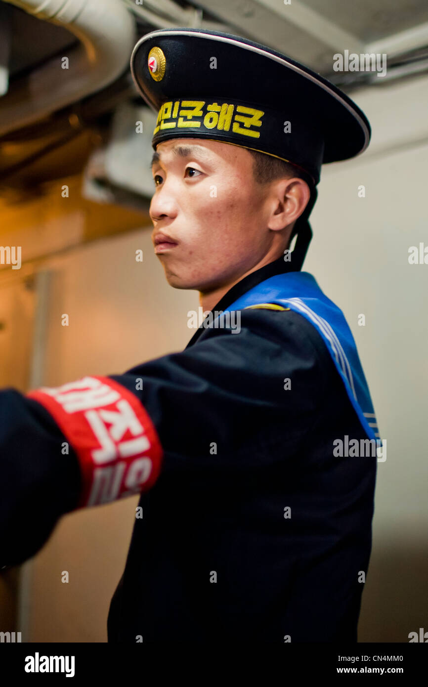North Korea, Pyongyang, marine soldier onboard the USS Pueblo ...