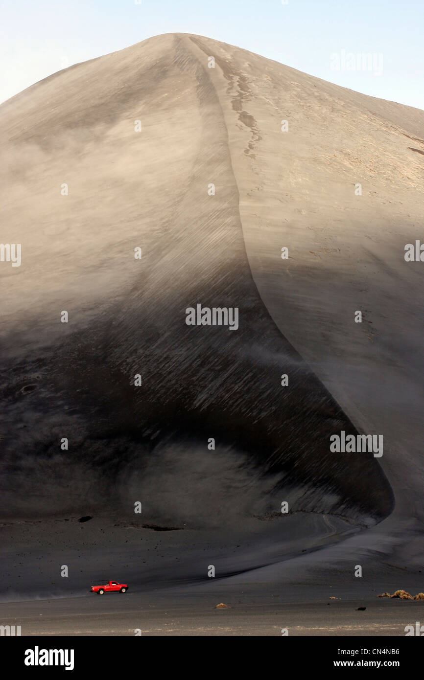 Vanuatu, Tafea Province, Tanna Island, Mount Yasur, four-wheel drive ...