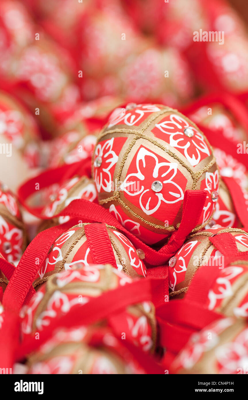 Hand-painted and hand decorated egg shells to celebrate Easter at the ...