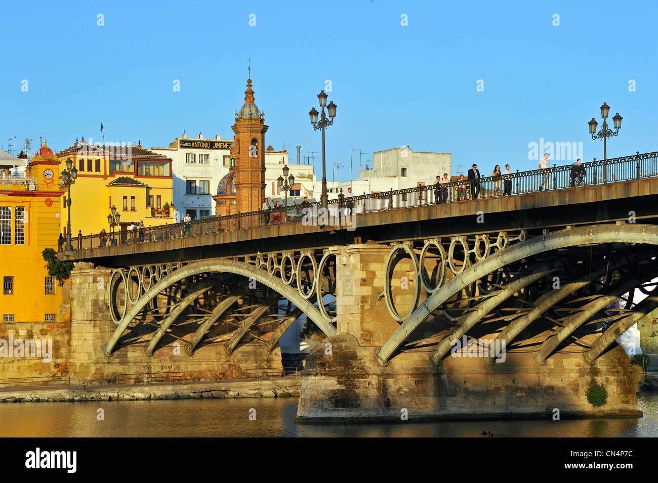 Spain, Andalusia, Seville, Triana District, Isabel II bridge better ...