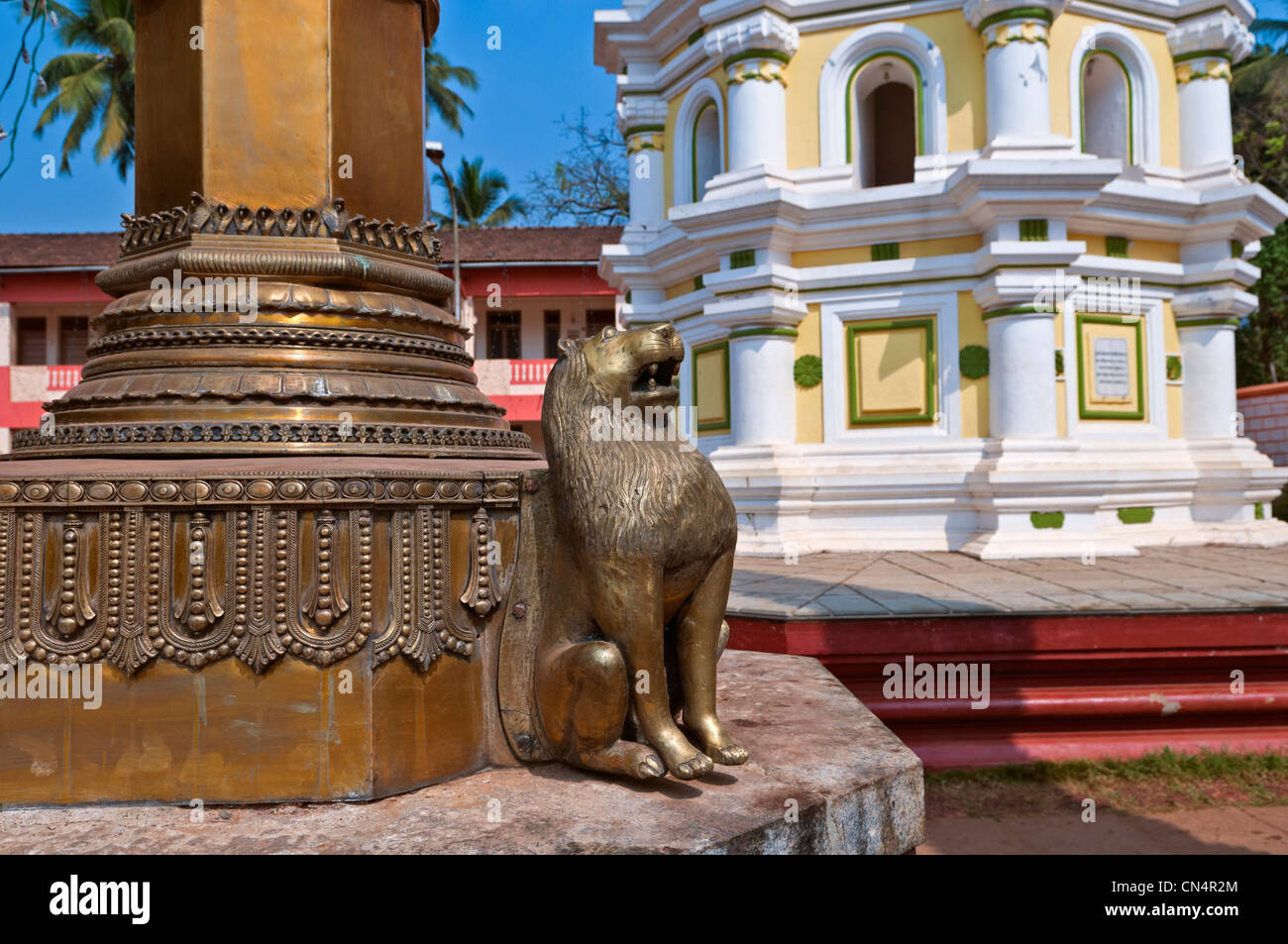Mahalsa hindu temple Mardol village Ponda Goa India Stock Photo - Alamy
