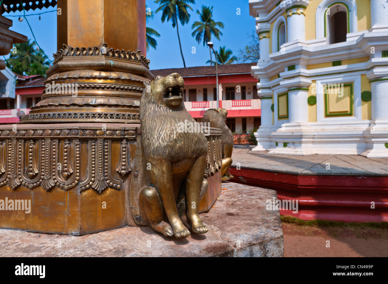 Mahalsa hindu temple Mardol village Ponda Goa India Stock Photo - Alamy