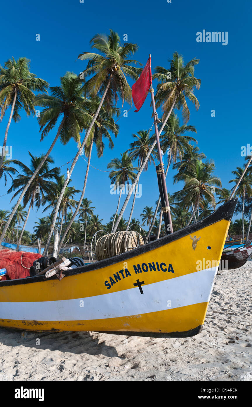 Fishing boats Colva Beach Goa India Stock Photo - Alamy