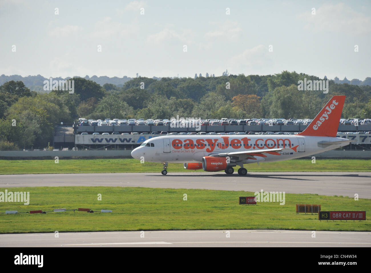 EasyJet Airbus taxiing at London Gatwick Stock Photo - Alamy