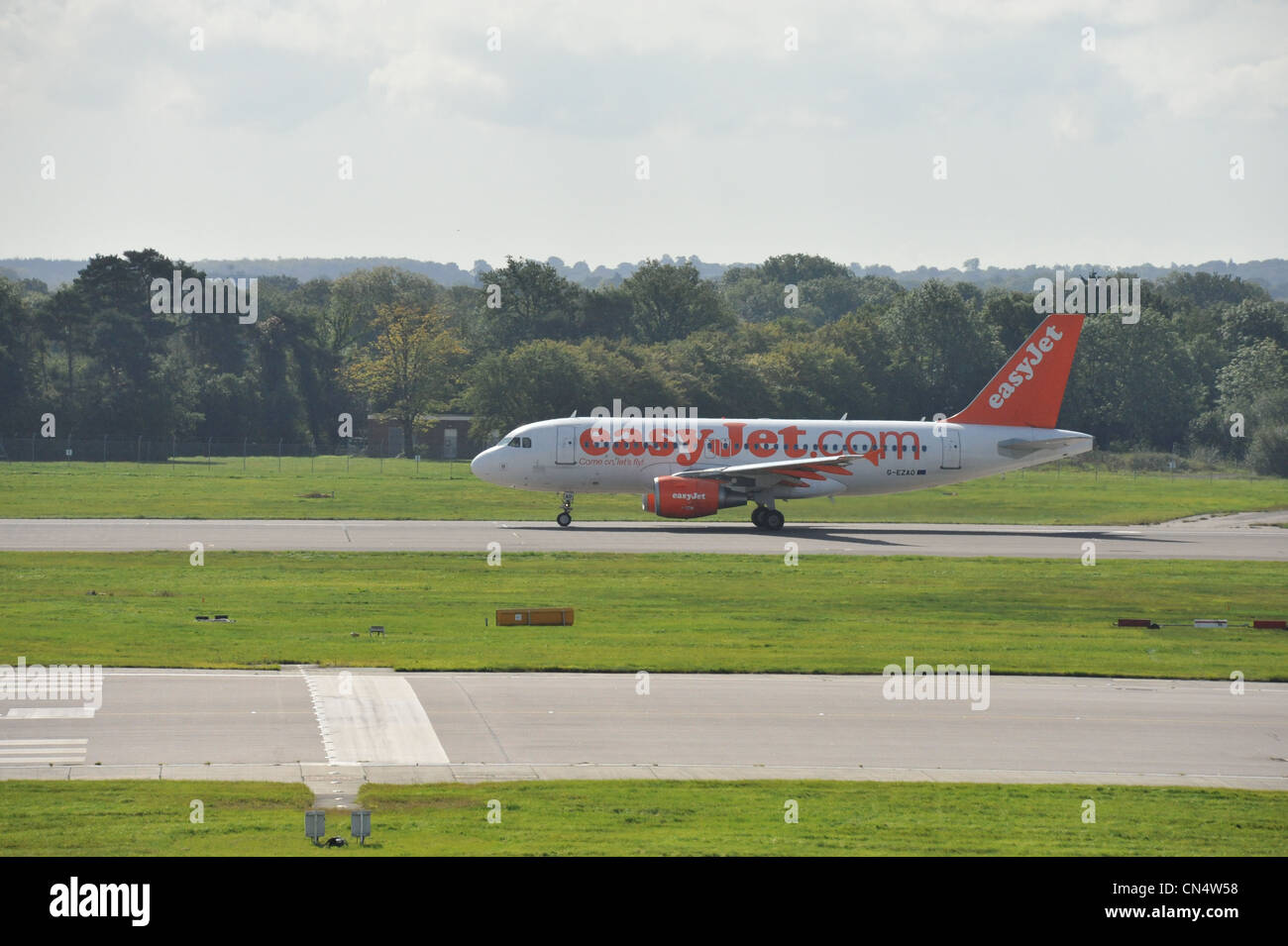EasyJet Airbus taxiing at London Gatwick Stock Photo - Alamy