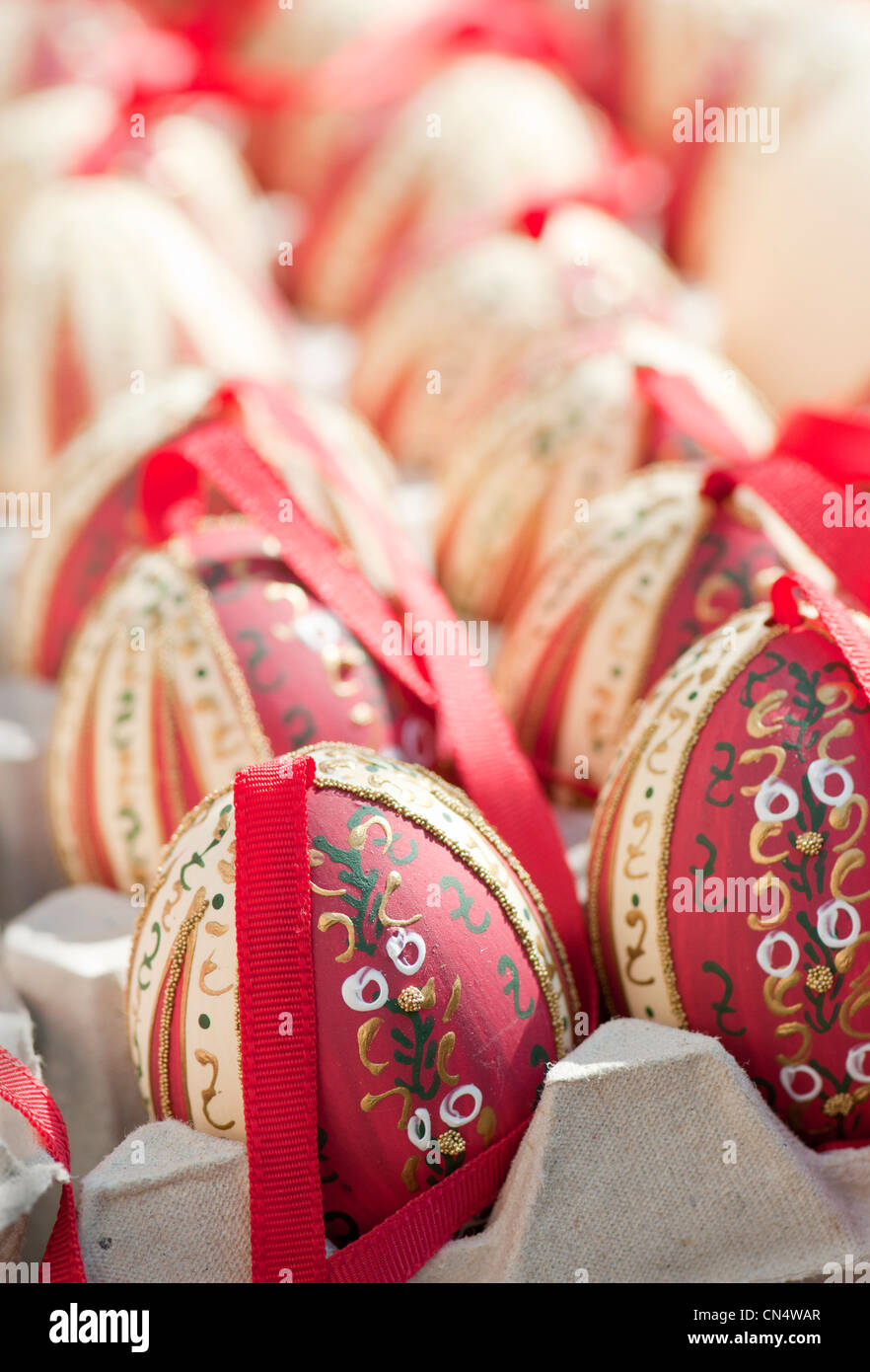 Hand-painted and hand decorated egg shells to celebrate Easter at the ...