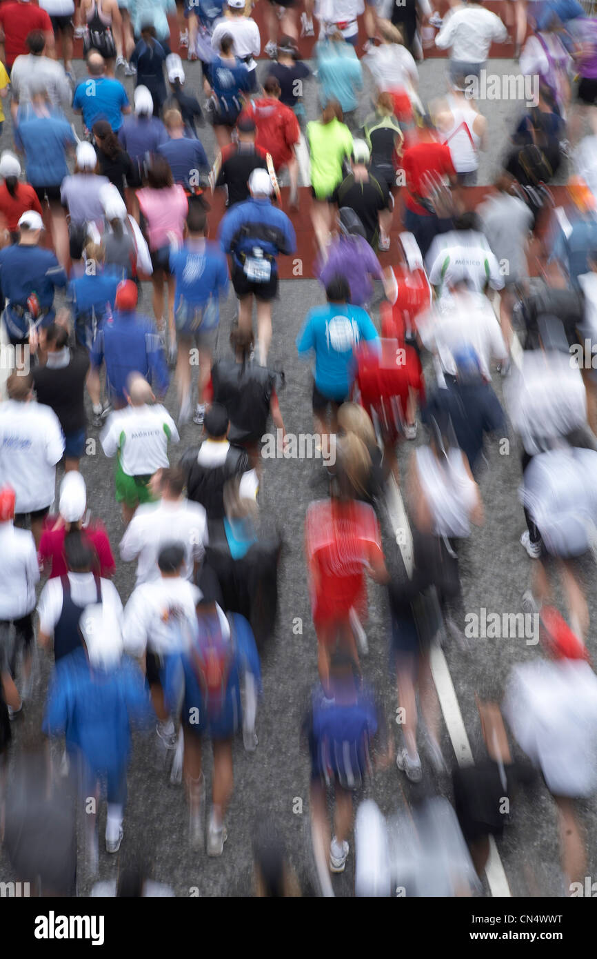 Group of people running overhead hi-res stock photography and images ...