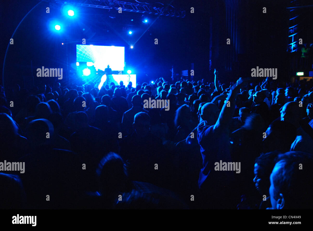 Crowds at a concert, UK Stock Photo - Alamy