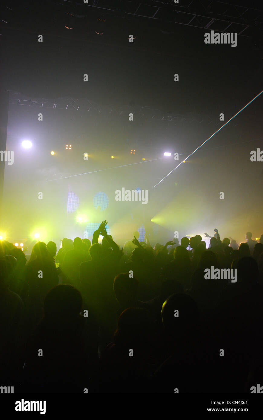 Crowds at a concert, UK Stock Photo - Alamy