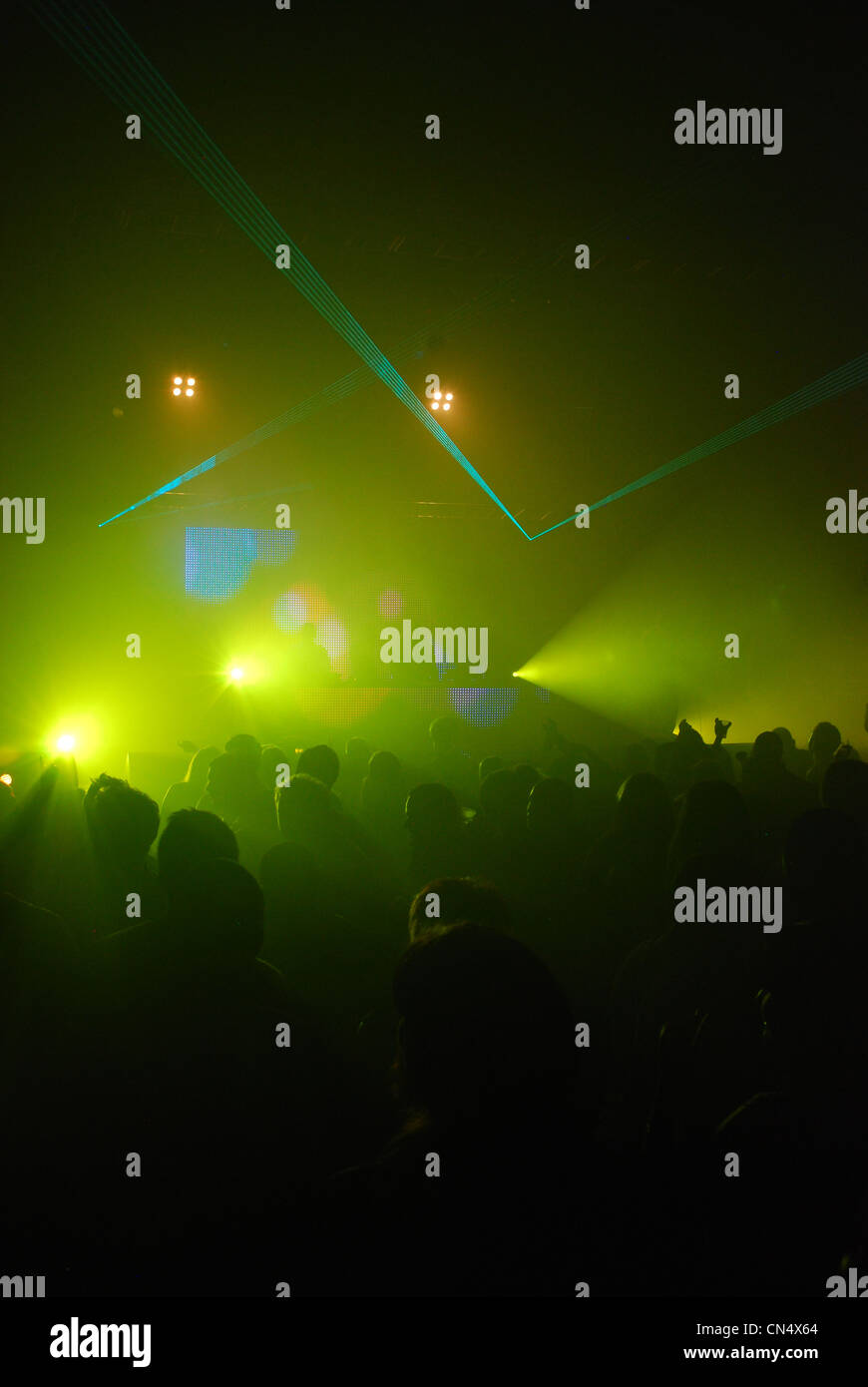 Crowds at a concert, UK Stock Photo - Alamy