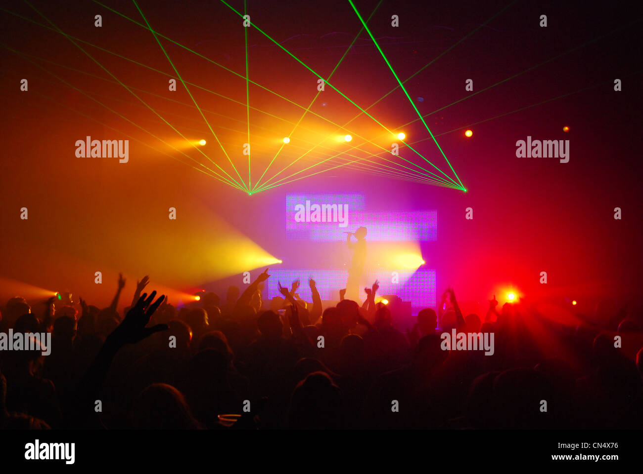 Crowds at a concert, UK Stock Photo - Alamy
