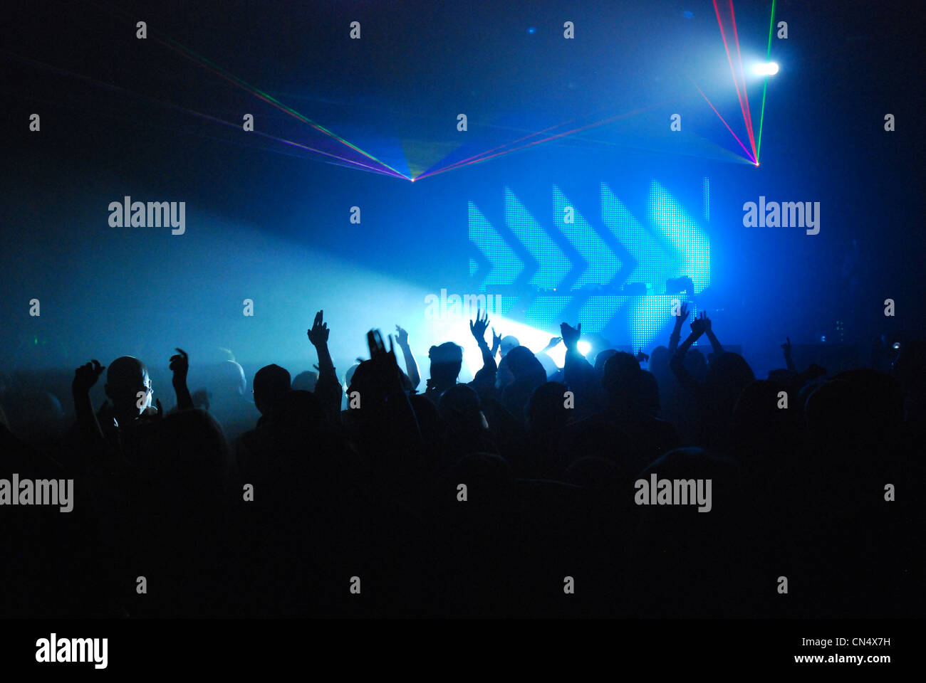 Crowds at a concert, UK Stock Photo - Alamy