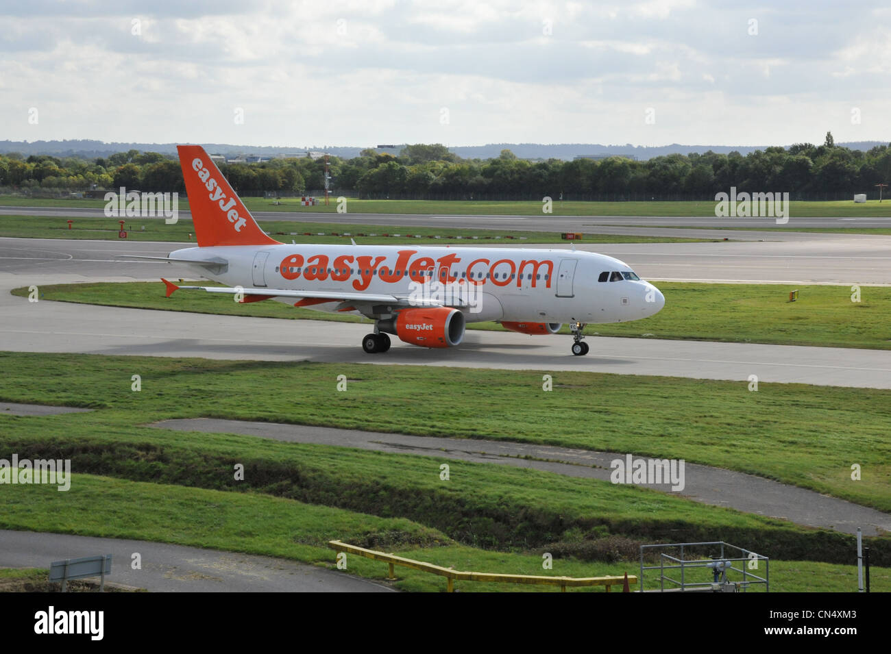EasyJet Airbus taxiing at London Gatwick Stock Photo - Alamy