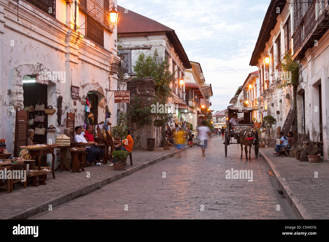 Philippines, Luzon island, Ilocos Sur, Vigan, listed as World Heritage ...