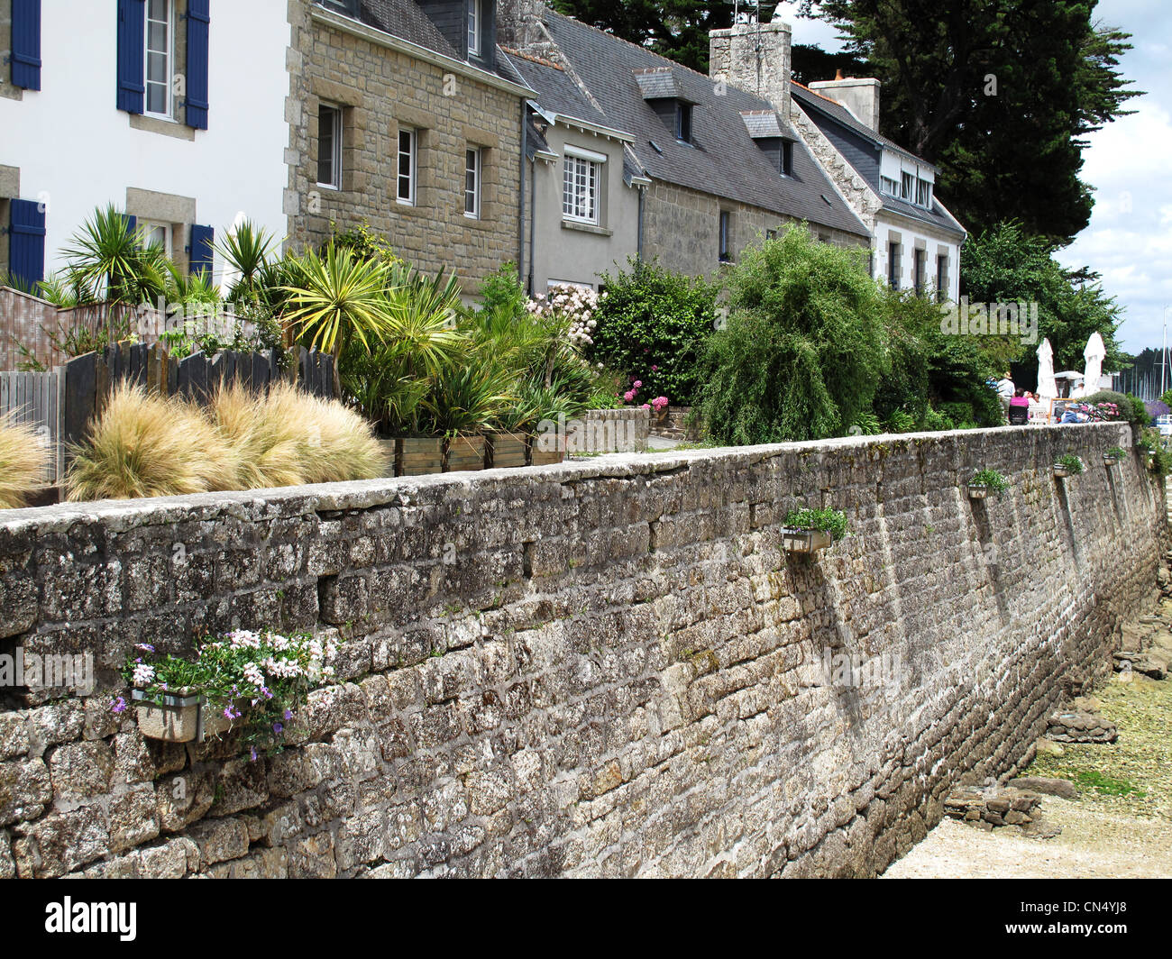 Sainte-Marine harbour, Odet river, Finistere, Brittany, Bretagne ...
