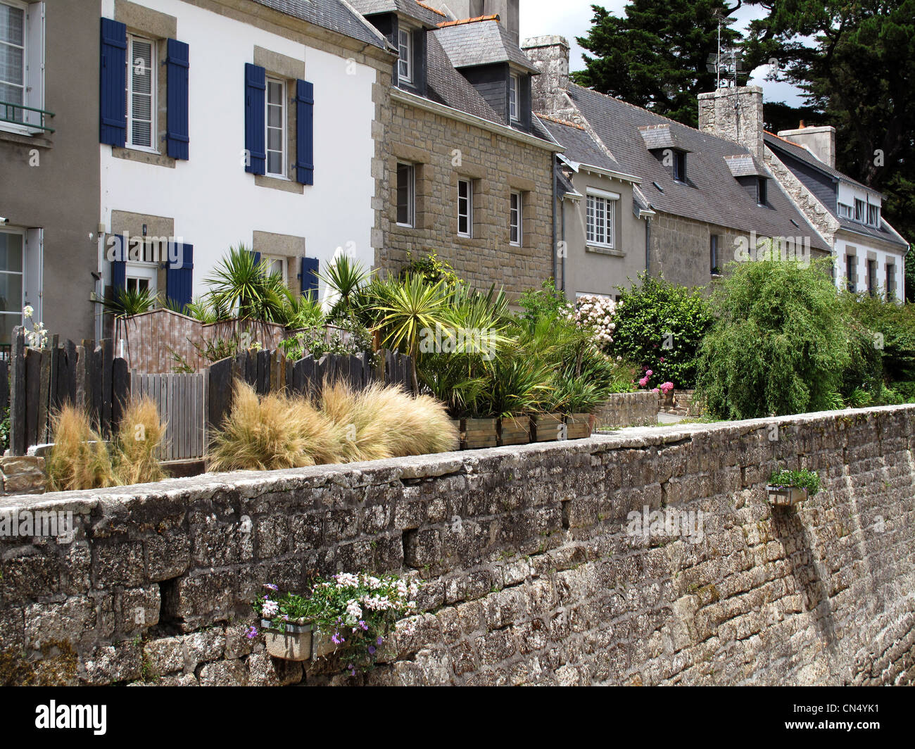 Sainte-Marine harbour, Odet river, Finistere, Brittany, Bretagne ...