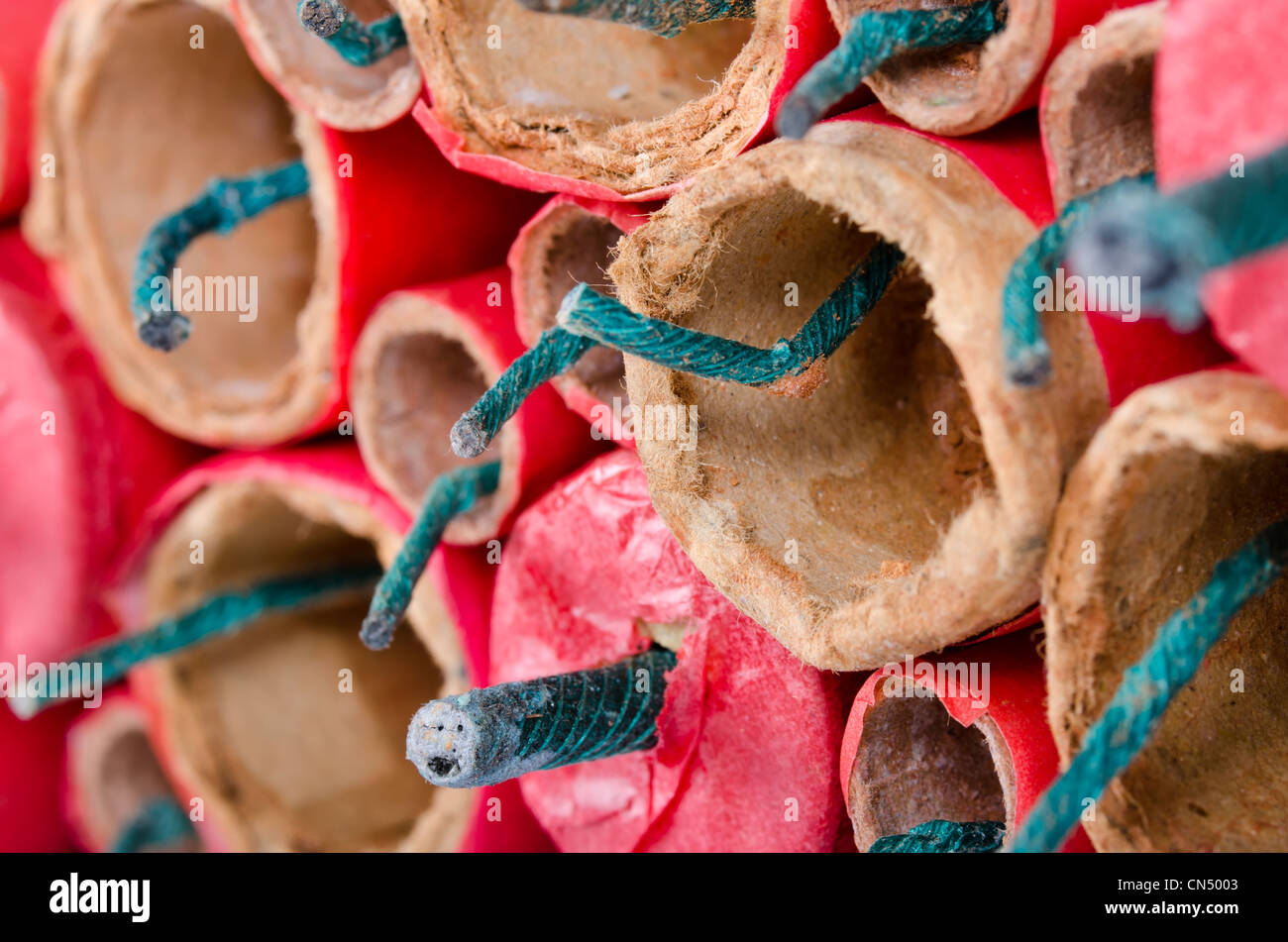 many firecracker with fuse about one another as a close-up Stock Photo ...