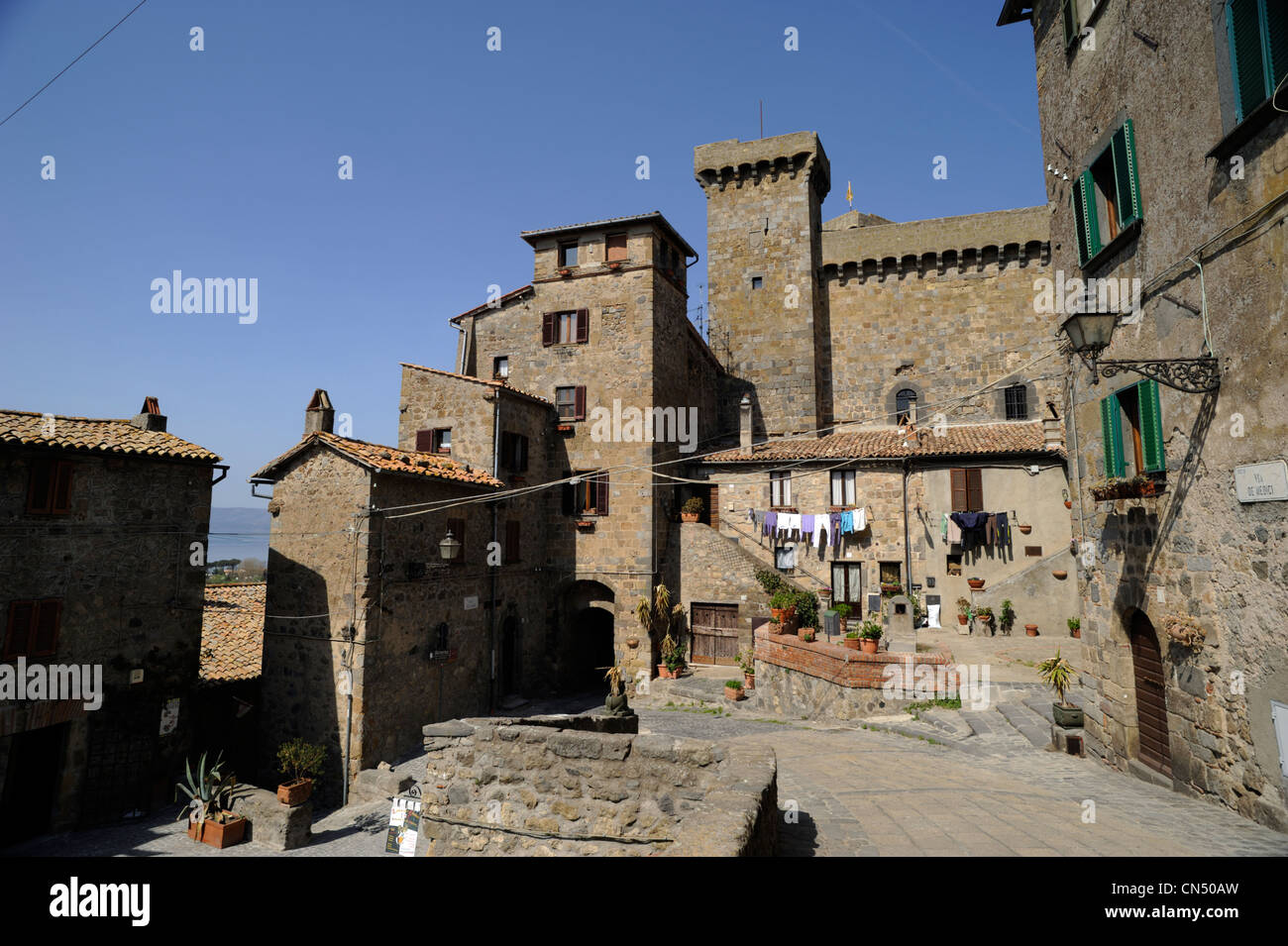 Italy, Lazio, Bolsena, castle Stock Photo - Alamy