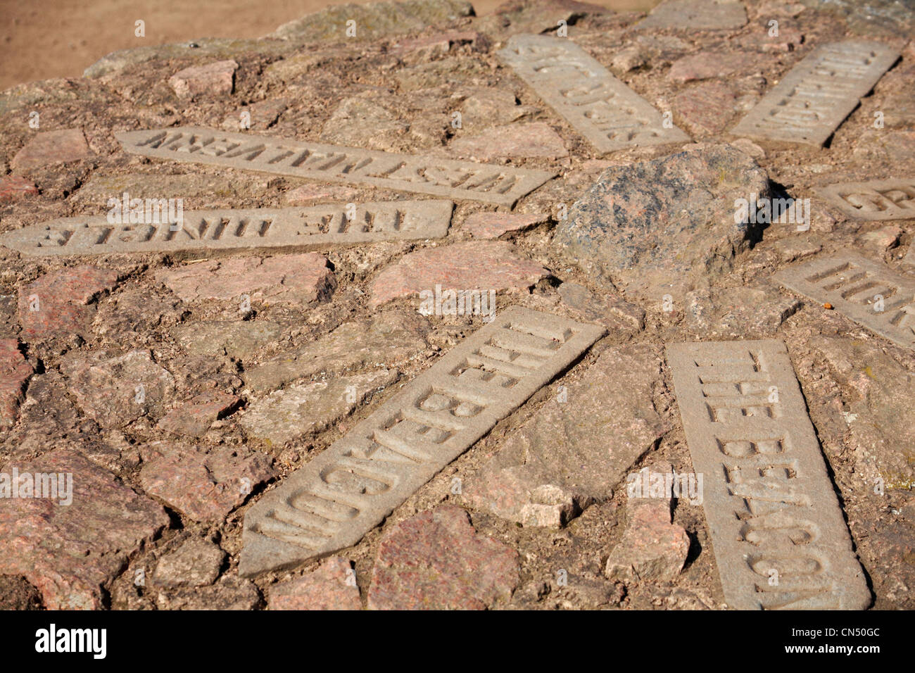 direction signs at Gold Mine in the Malvern Hills, Great Malvern ...