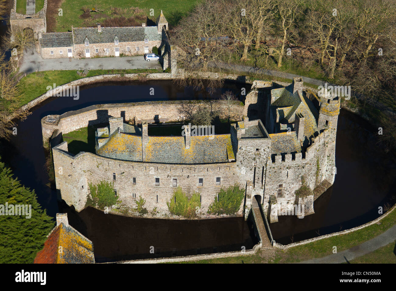 Pirou medieval castle normandy france hi-res stock photography and ...