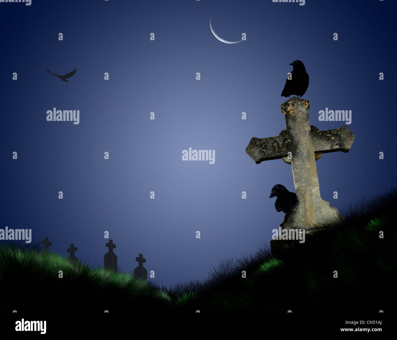 Crows cemetery hi-res stock photography and images - Alamy