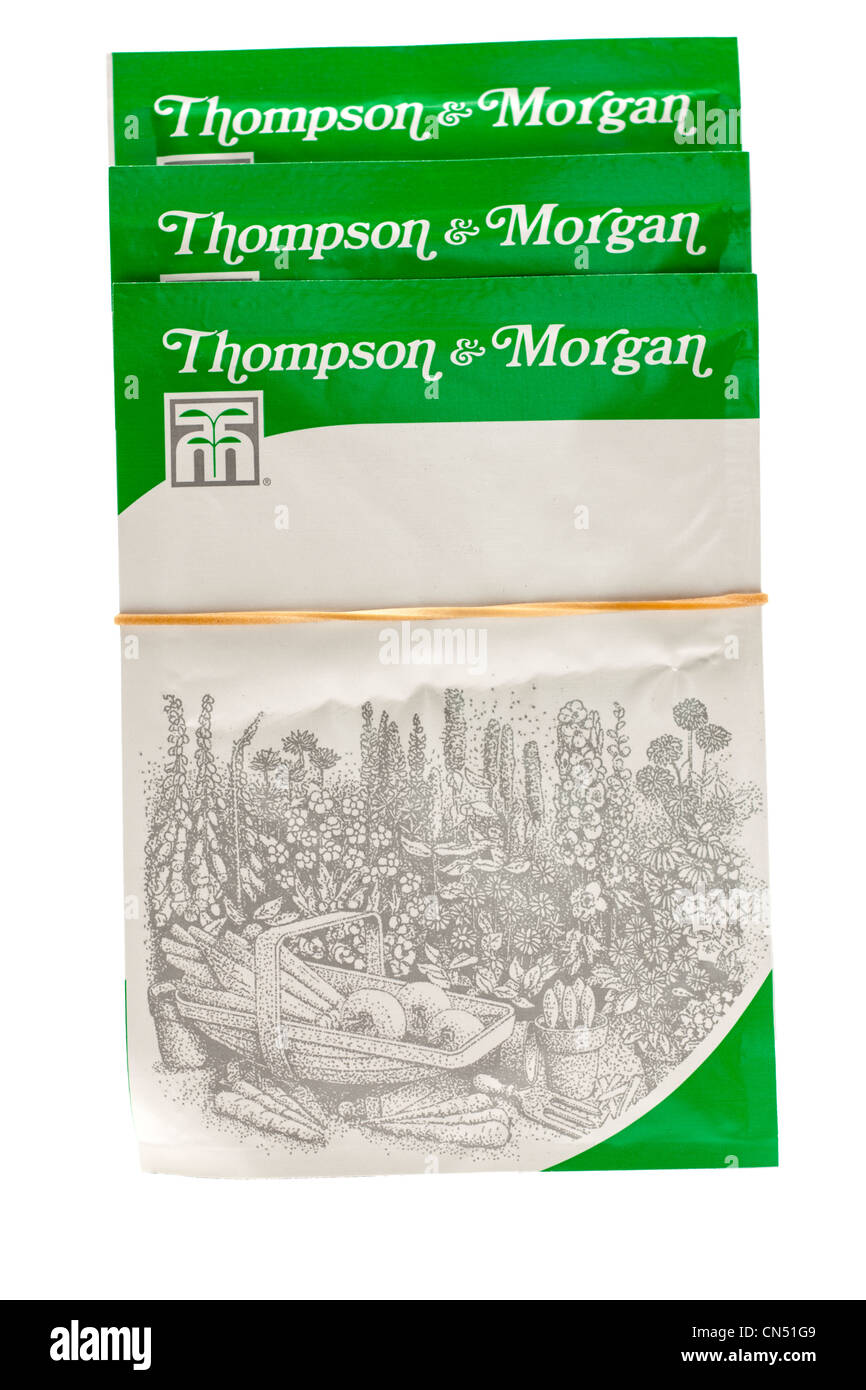 Three packets of Thompson and Morgan seeds Stock Photo - Alamy