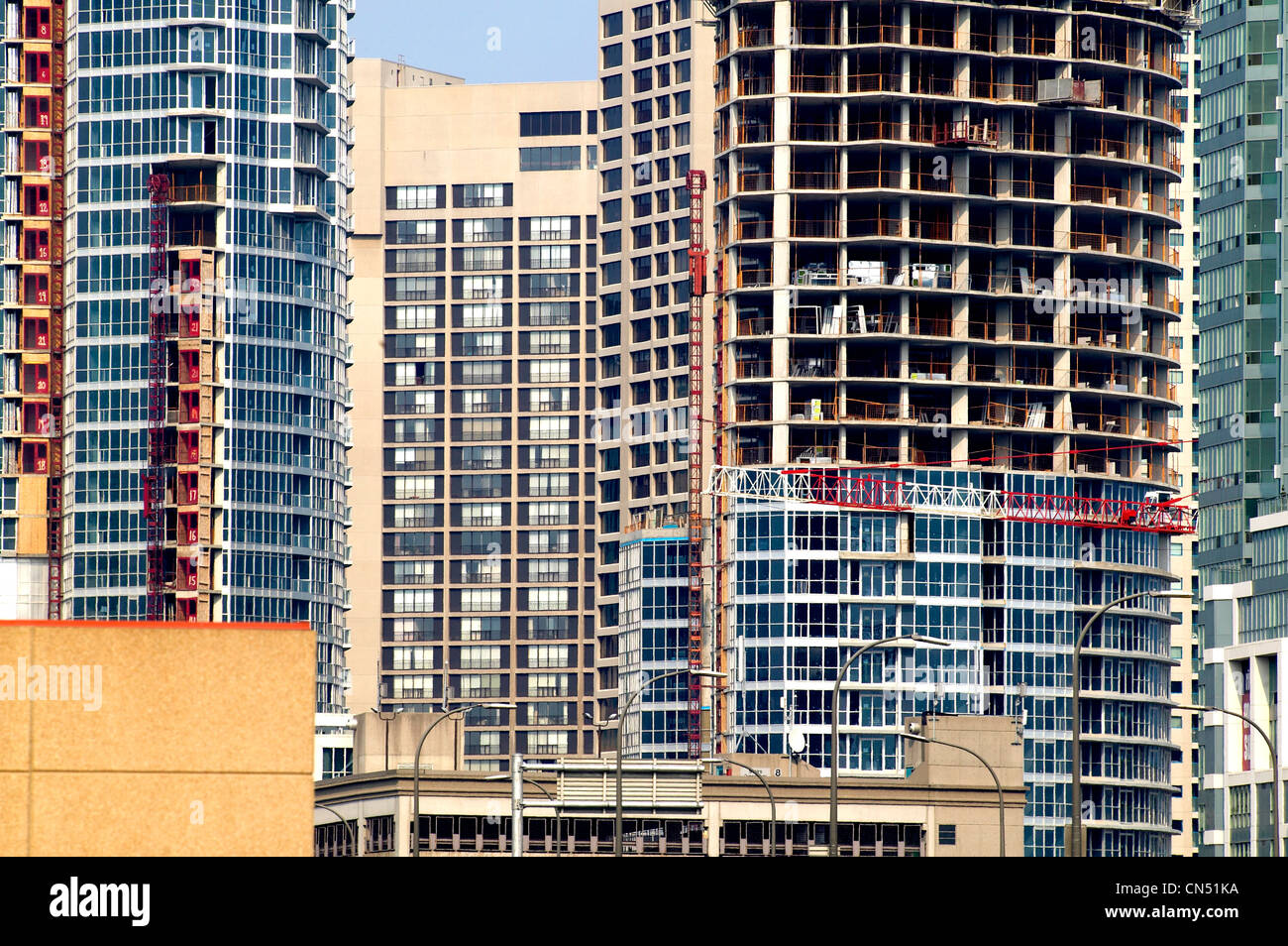 New Condominium Construction, Harbourfront, Toronto, Ontario Stock ...
