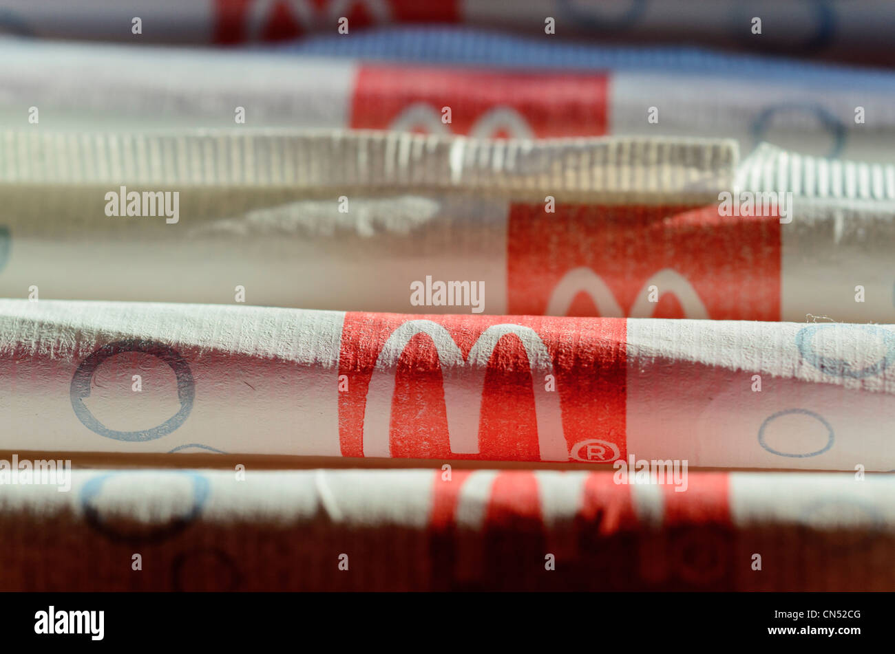 McDonald's Straws.in Paper Sleeve Stock Photo - Alamy