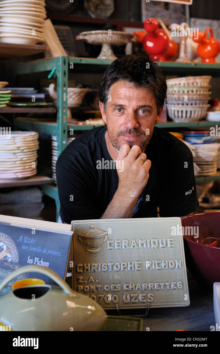 France, Gard, Pays d'Uzege, Uzes, Christophe Pichon from the Pichon ...
