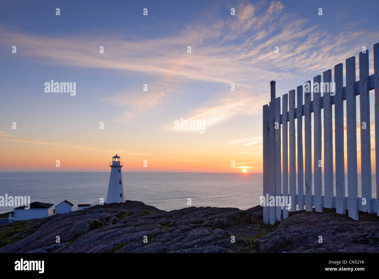Cape Spear Lighthouse at Sunrise, Cape Spear National Historic Site ...
