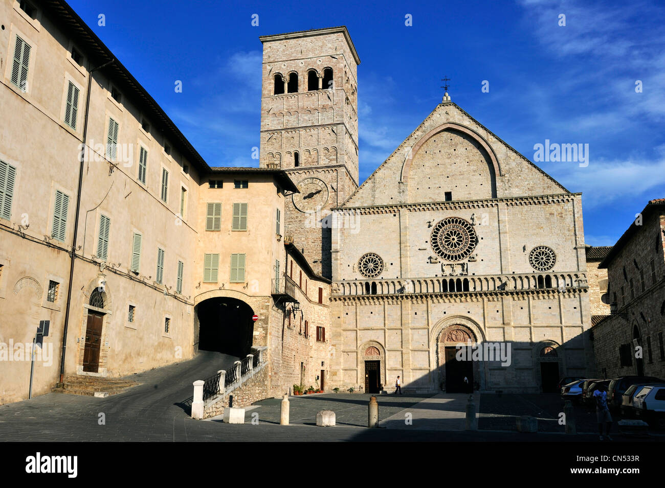 Italy, Umbria, Assisi, San Rufino Cathedral listed as World Heritage by ...
