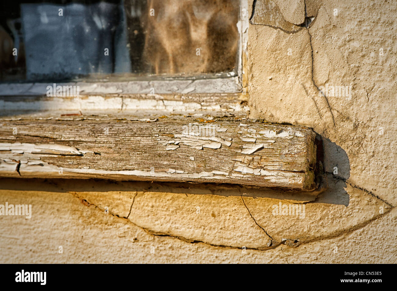 Rotting wooden window sill cracked hi-res stock photography and images ...