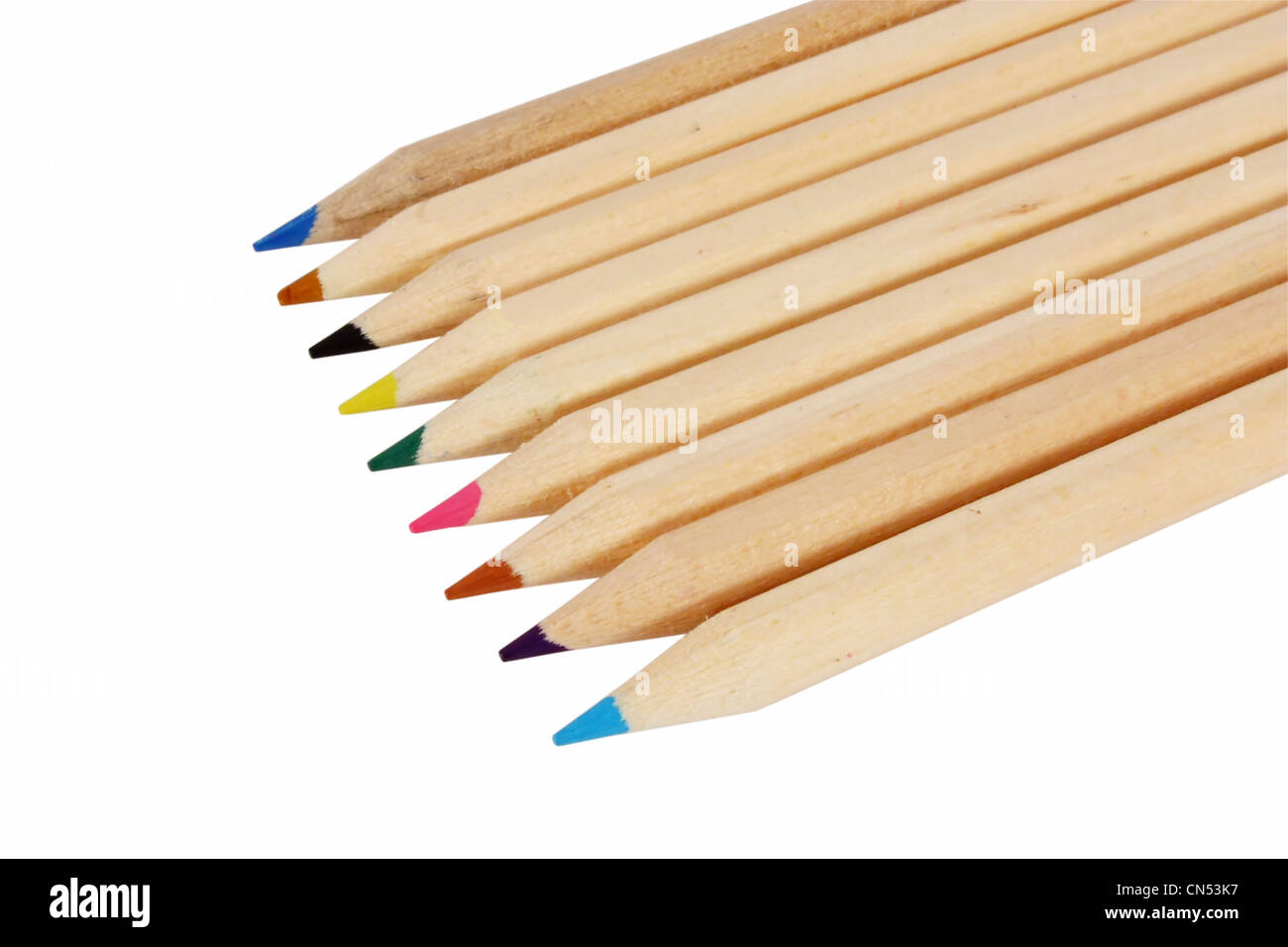 Color pencils isolated on white background Stock Photo - Alamy