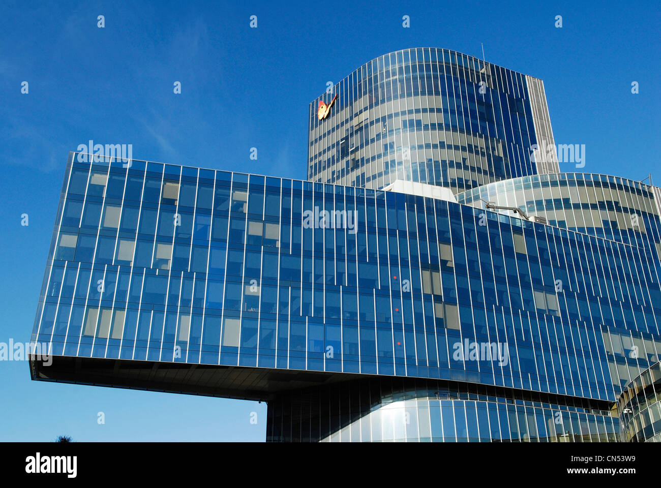 Spain, Catalonia, Barcelona, Gas Natural building by architects Enric ...