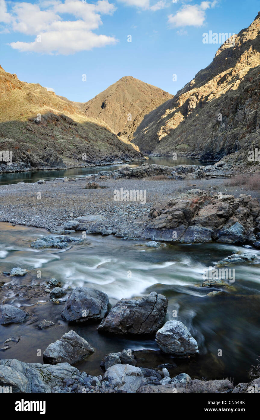 Confluence of the Imnaha and Snake Rivers in Hells Canyon on the Oregon ...
