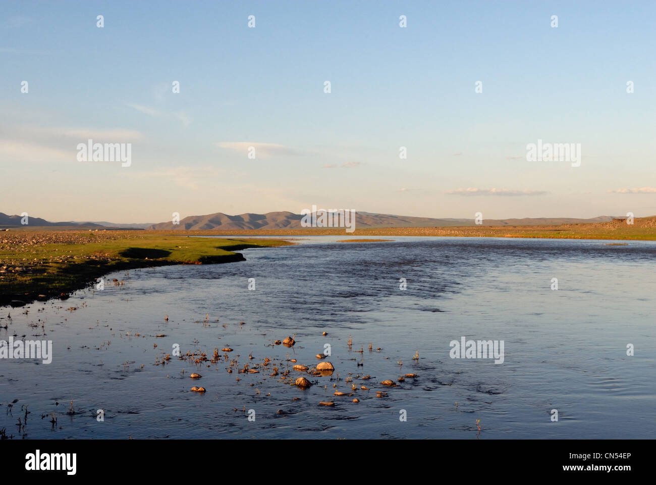 Mongolia, Ovorkhangai province, Orkhon valley, Orkhon river Stock Photo ...